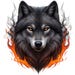 Fiery Wolf Clipart: Realistic Fantasy PNG Bundle (digital Download) - Etsy