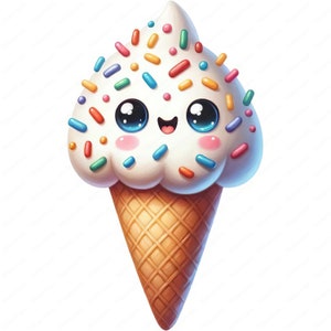 Sprinkles Ice Cream Cone Clipart | Cute Ice Cream Clipart Bundle | 10 ...