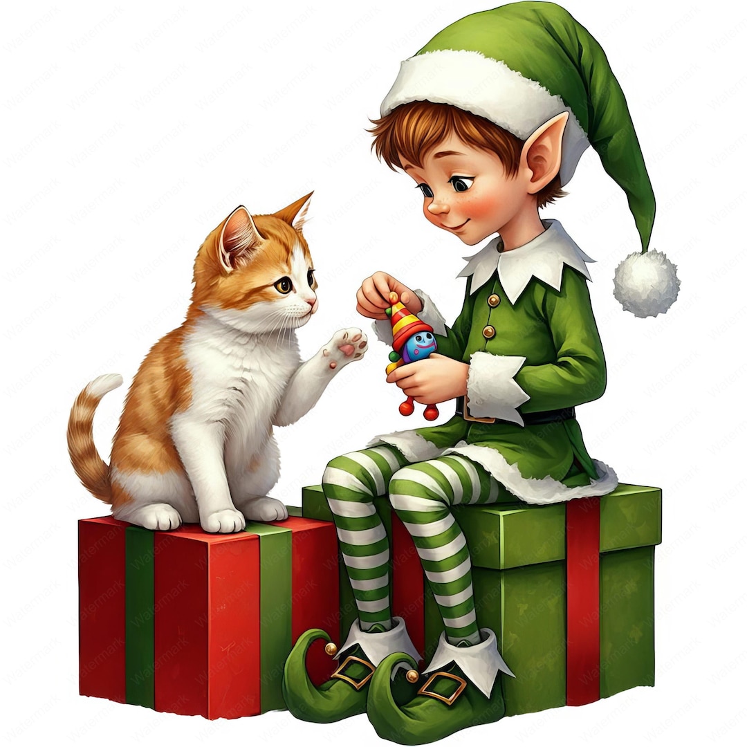 Elf Clipart | Festive Elf Clipart Bundle | 10 High-quality Designs ...