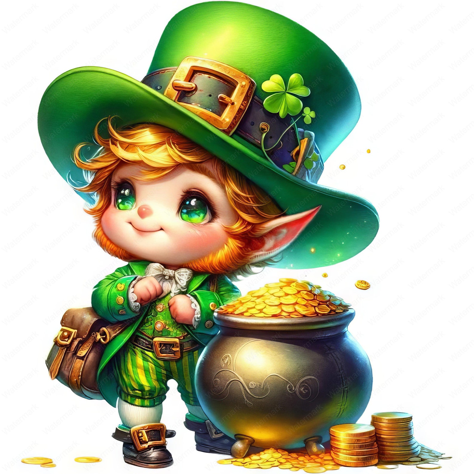 Cute Leprechaun Clipart Bundle | St. Patrick's Day Art (digital ...