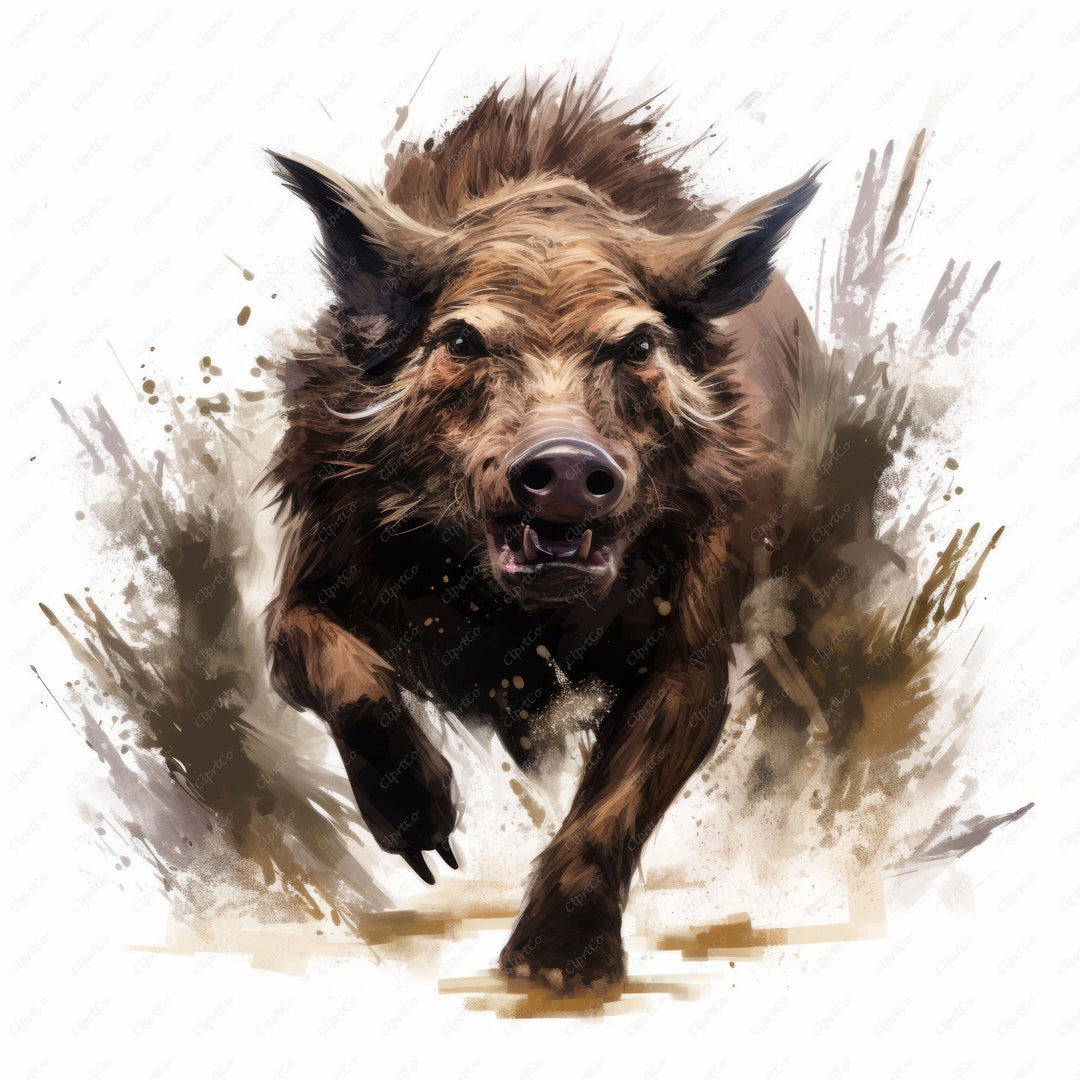 Wild Boar Clipart 10 High-quality Images Wall Art Paper - Etsy