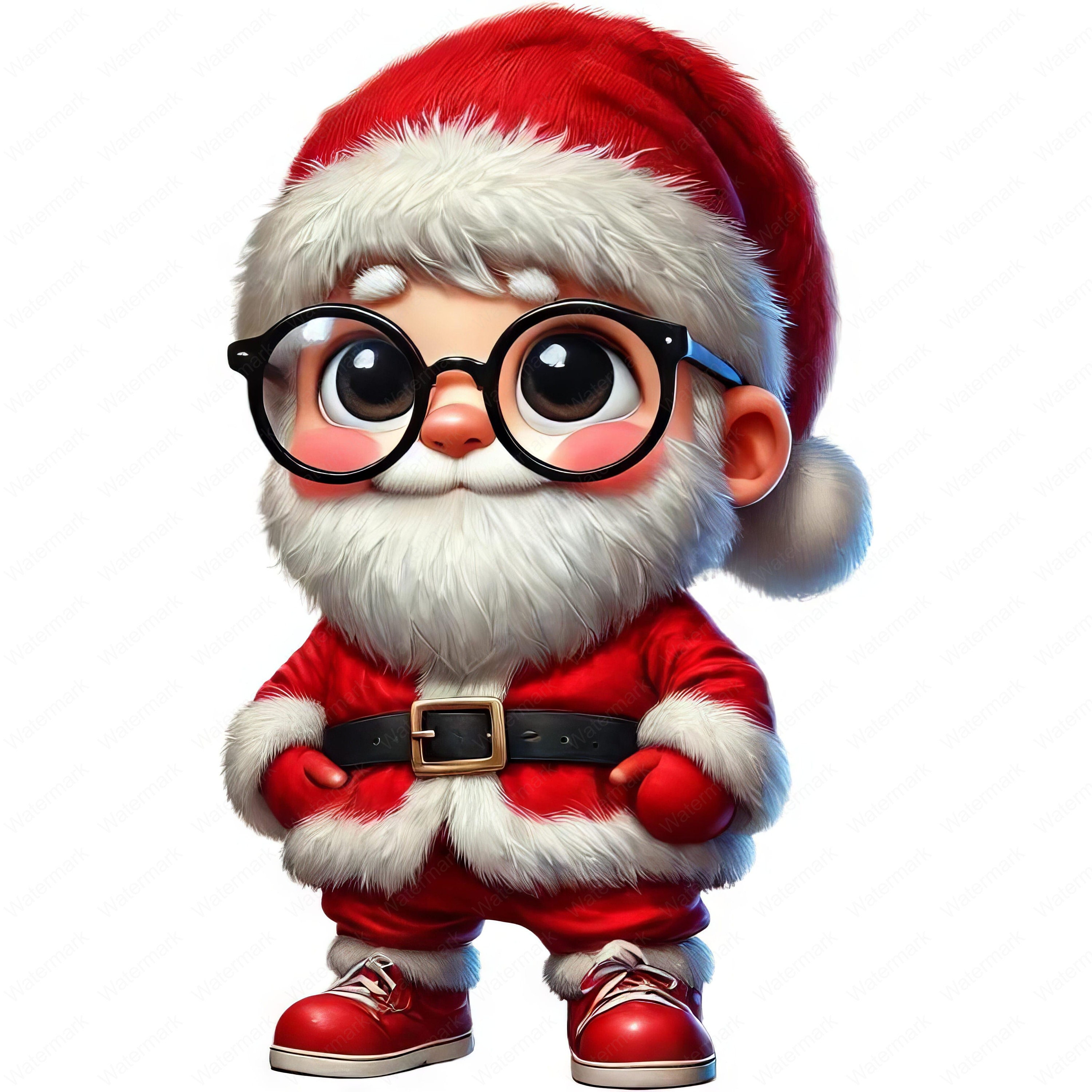Santa Claus Clipart Bundle | 10 Holiday Art Designs (digital Download ...