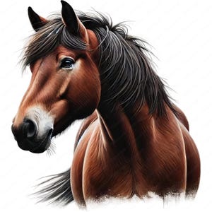 Farm Horse Clipart | Rustic Farm Horse Clipart Bundle | 10 High-quality ...