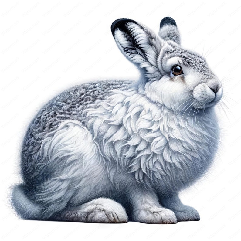 Arctic Hare Clipart Bundle: Wildlife Art Printables (commercial Use ...