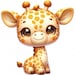 Cute Giraffe Clipart Adorable Giraffe Clipart Bundle 10 High-quality ...