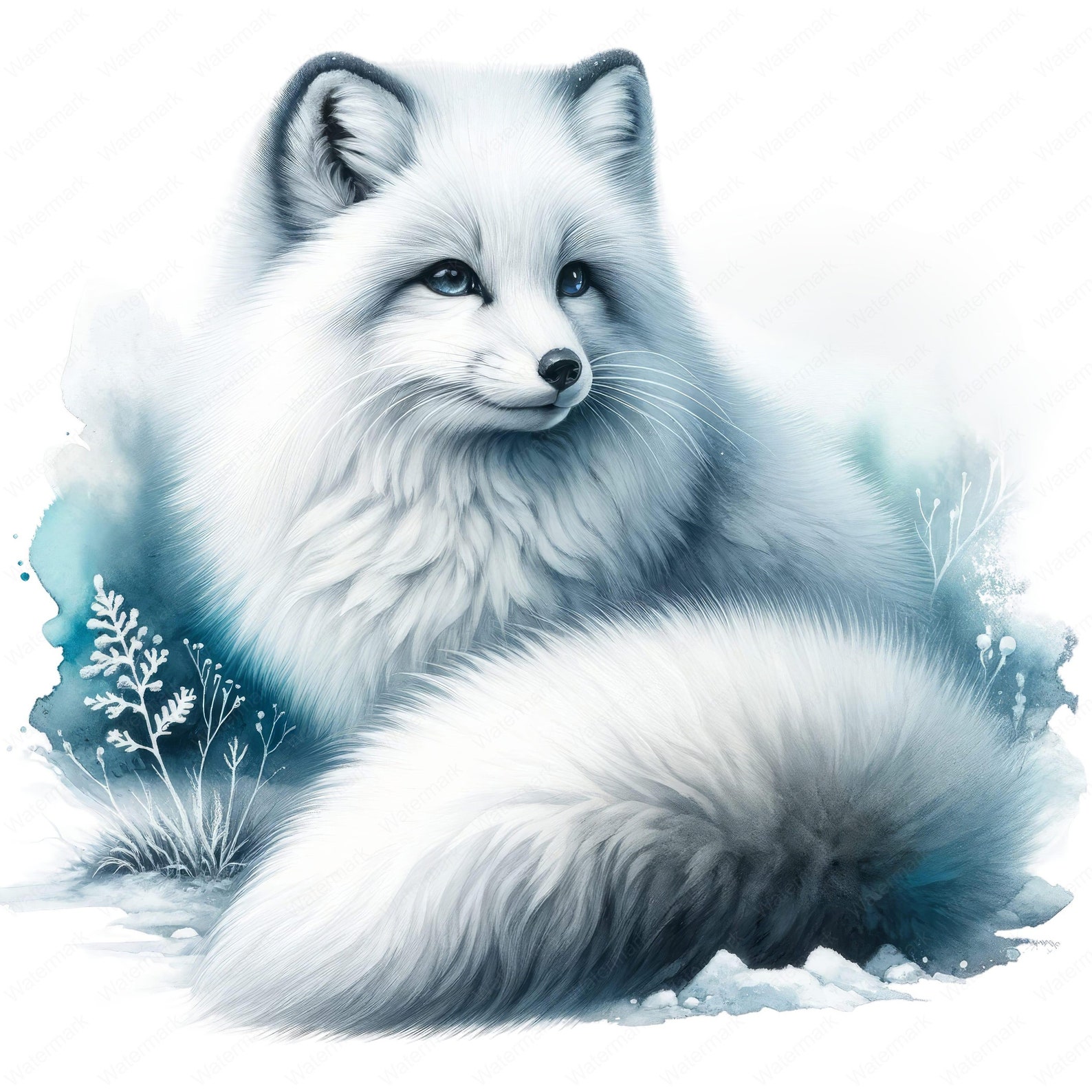 Arctic Fox Clipart Bundle: 10 Wildlife Art Designs (digital Download ...