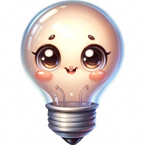 Cute Bulb Clipart | Adorable Cute Bulb Clipart Bundle | 10 High-quality ...