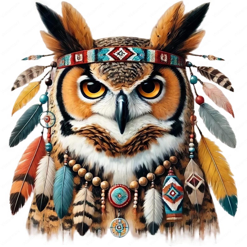 Native American Owl Clipart: Indigenous Art Designs (digital Download ...