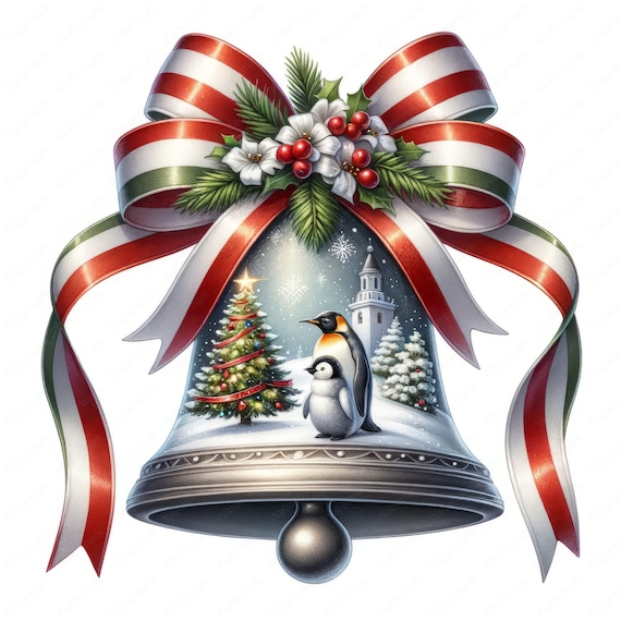 Christmas Silver Bells Clip Art