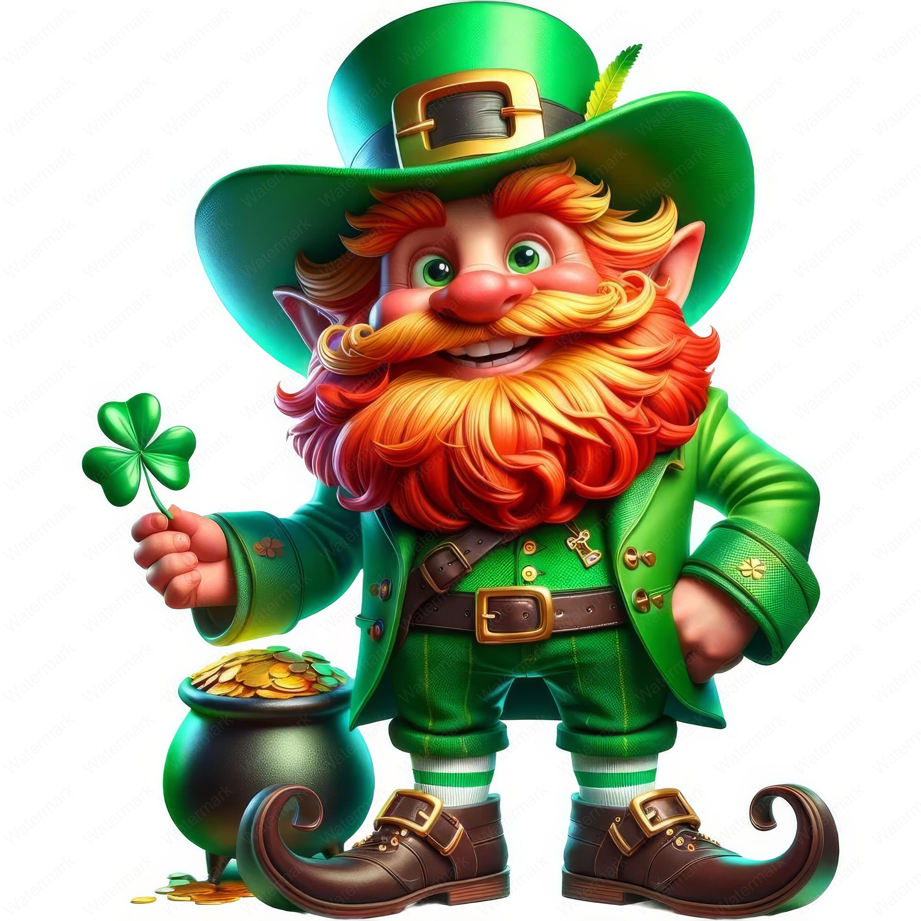 Funny Leprechaun Clipart Bundle: St. Patrick's Day Designs (digital ...