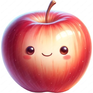 Cute Apple Clipart | Adorable Cute Apple Clipart Bundle | 10 High ...