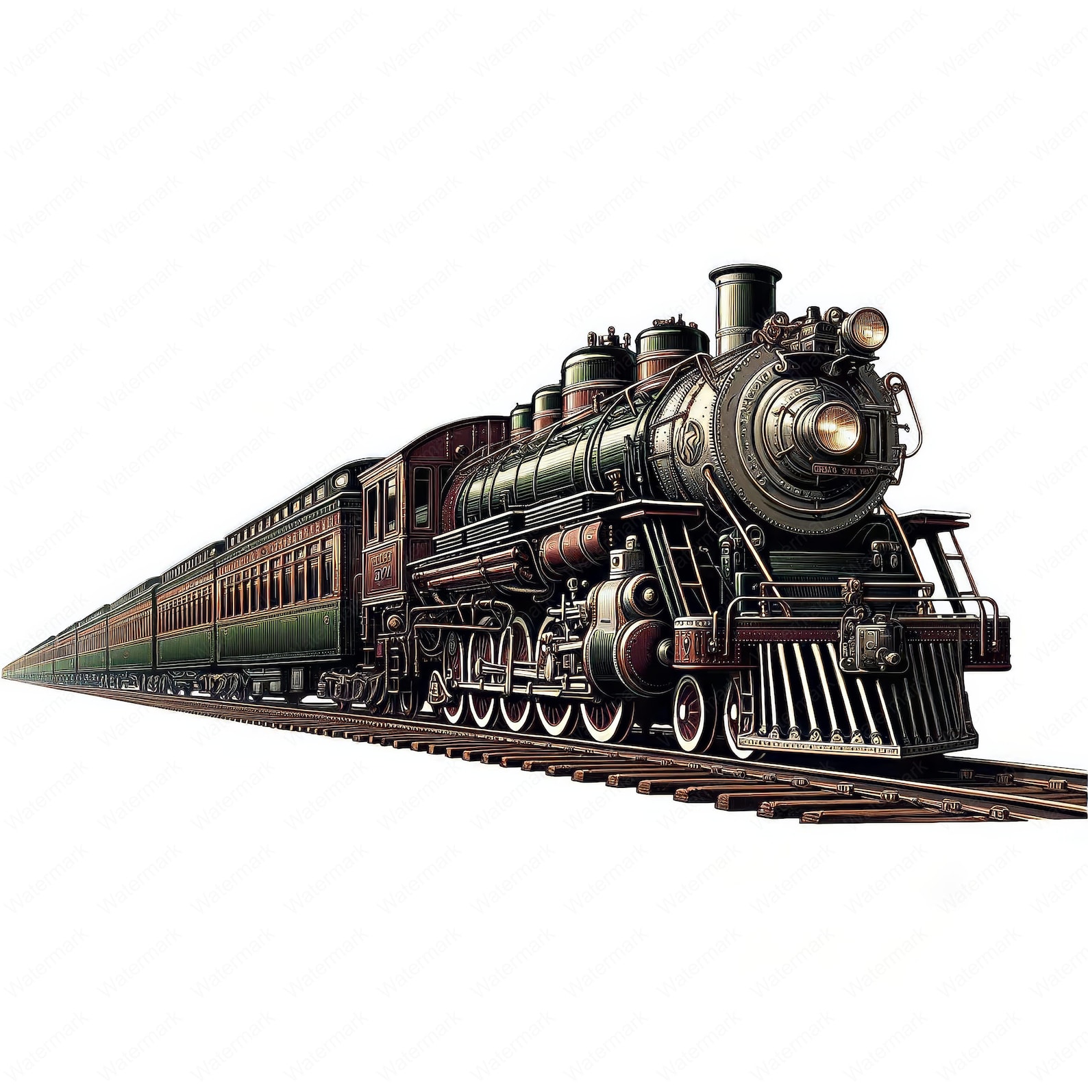 Vintage Train Clipart: Retro Railroad Illustrations (digital Prints) - Etsy