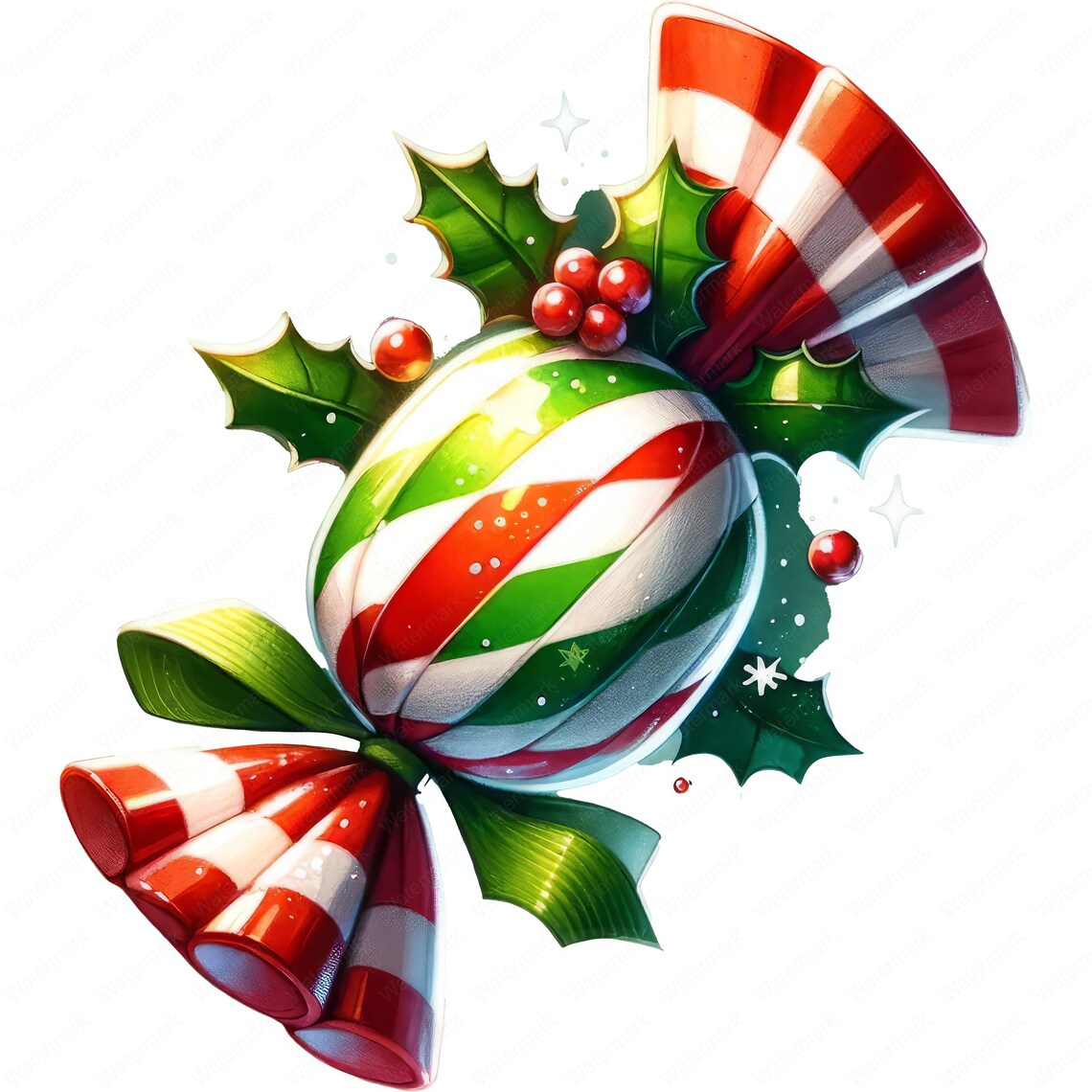 Christmas Candy Clipart: Colorful Sweet Treats Art (digital Download ...