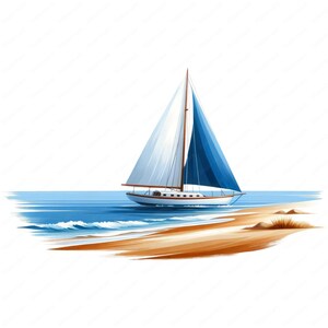 Sailboat Clipart Bundle: Nautical Ocean Art (digital Download) - Etsy