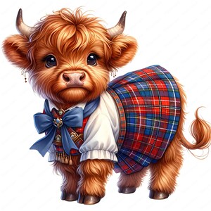 Cute Highland Cow Clipart | Adorable Highland Cow Clipart Bundle | 10 ...