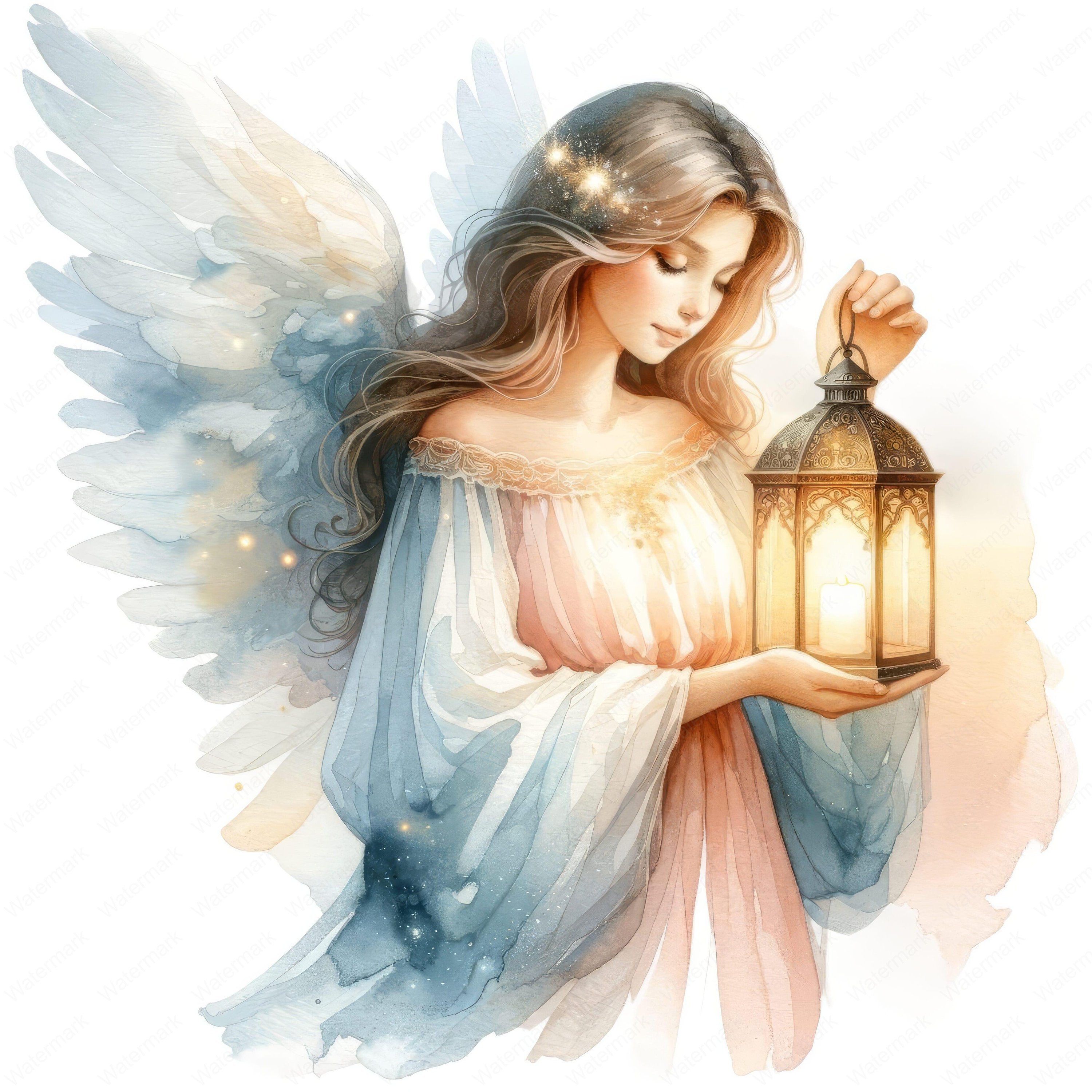 Heavenly Angel Clipart Bundle | High-quality Spiritual Art (digital ...