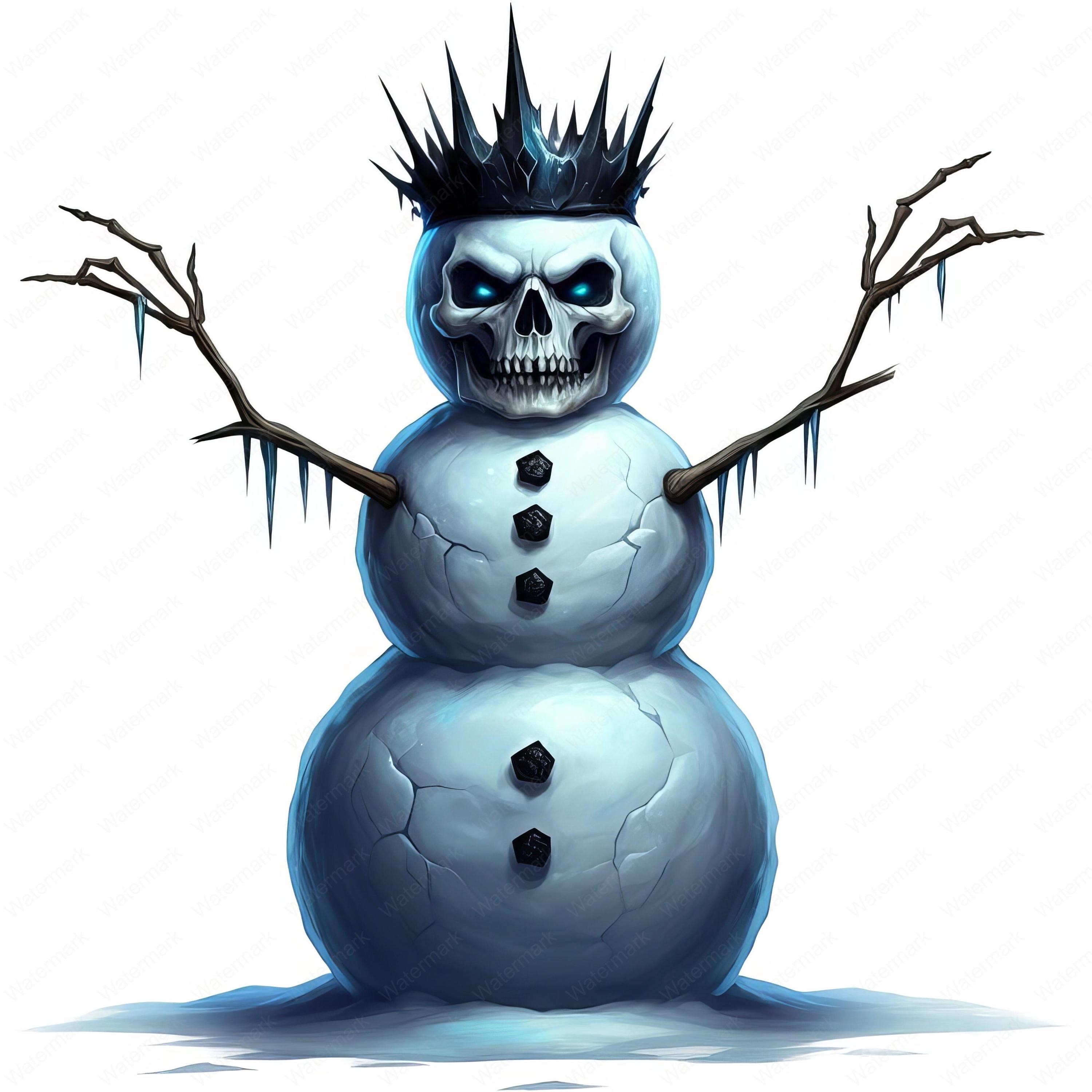 Gothic Snowman Clipart: Fantasy PNG Bundle (digital Download) - Etsy