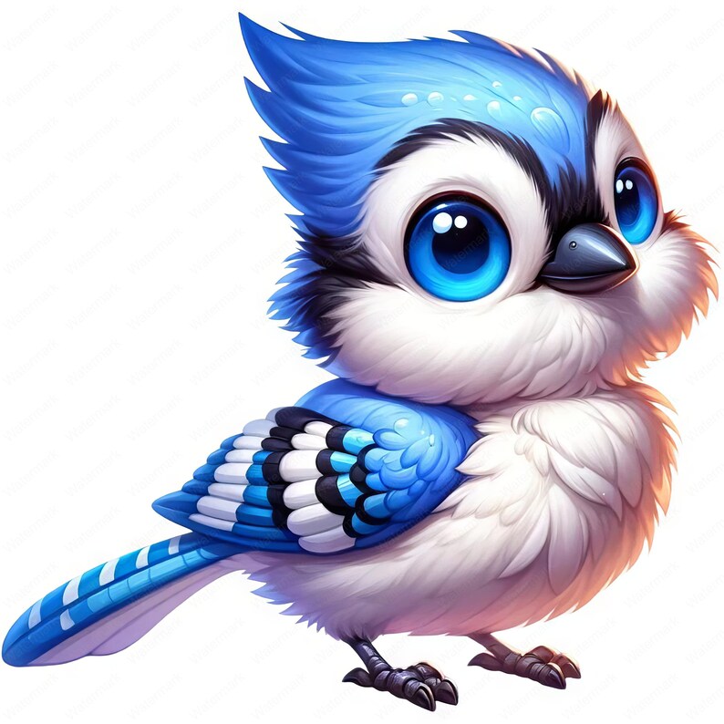 Cute Jay Bird Clipart Bundle | Children's Book Art (digital Download ...