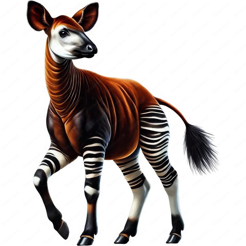 Okapi Clipart Bundle | Wildlife Art, High-quality Designs (digital ...