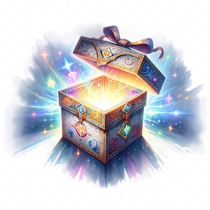 Magic Gift Box Clipart | Mystical Magic Box Clipart Bundle | 10 High ...