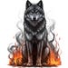 Fantasy Wolf Clipart | Fiery Realistic PNG Bundle | 10 High Quality ...