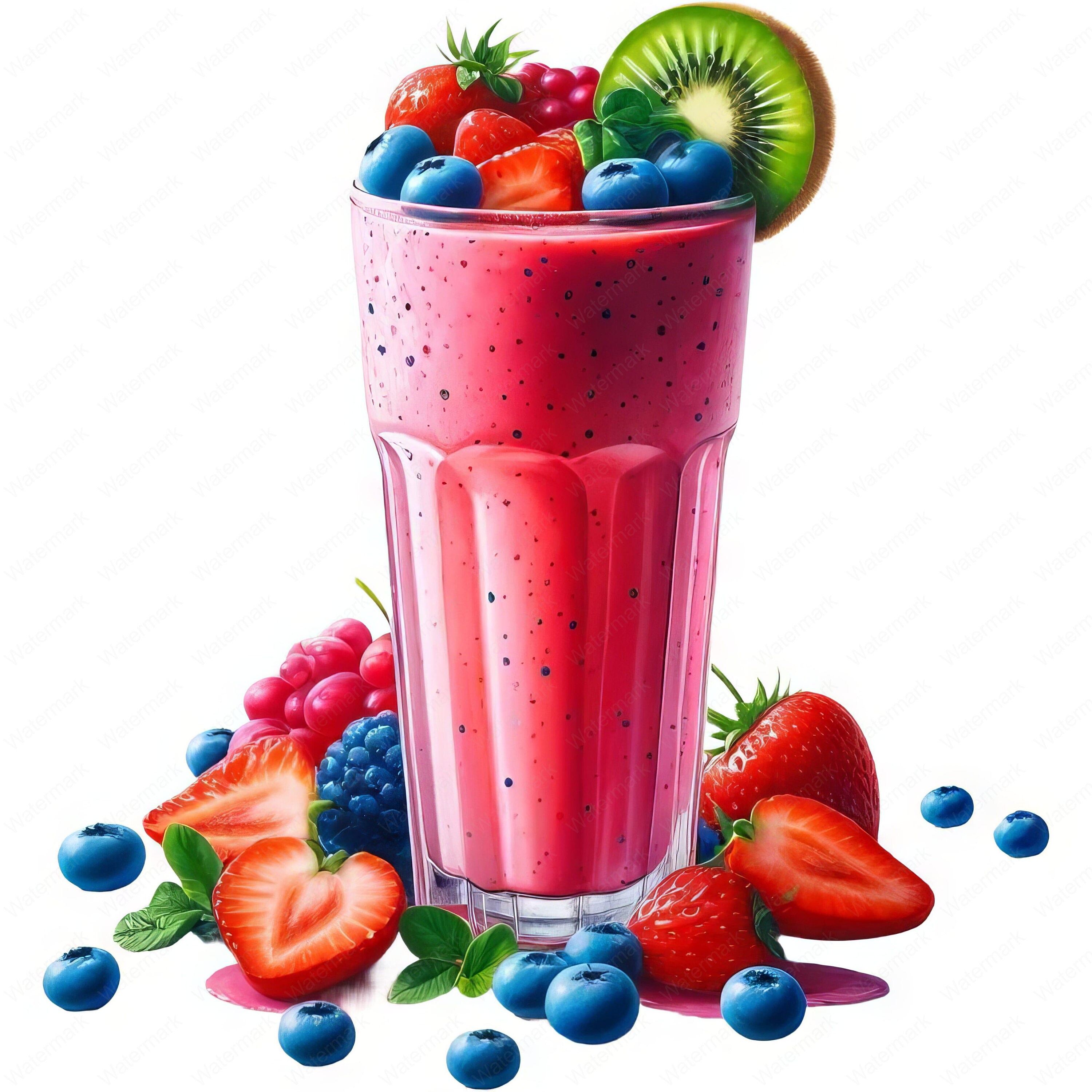 Tropical Fruit Smoothie Clipart: Summer Designs (digital Download) - Etsy