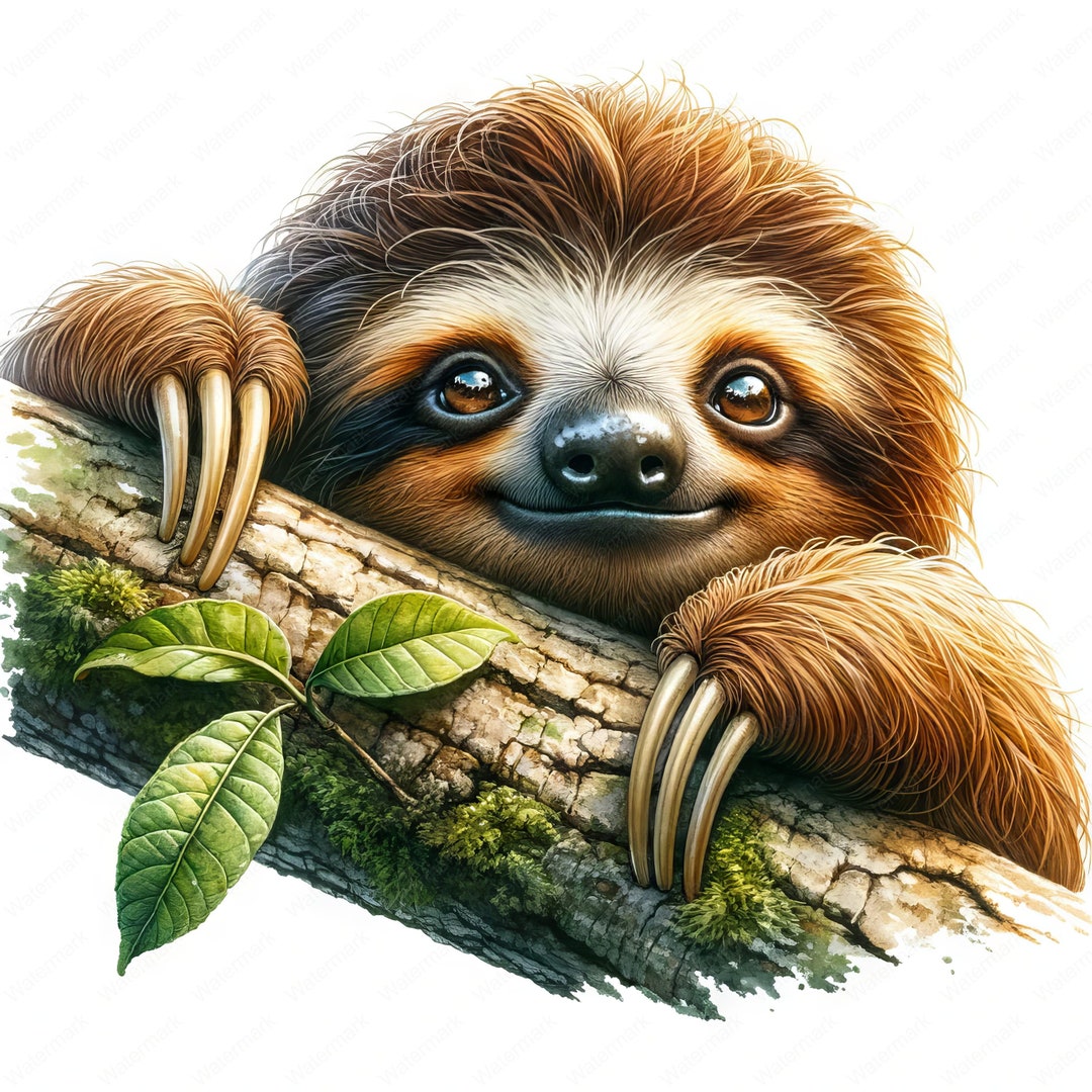 Baby Sloth Clipart Clipart Bundle 10 High-quality Images - Etsy Canada