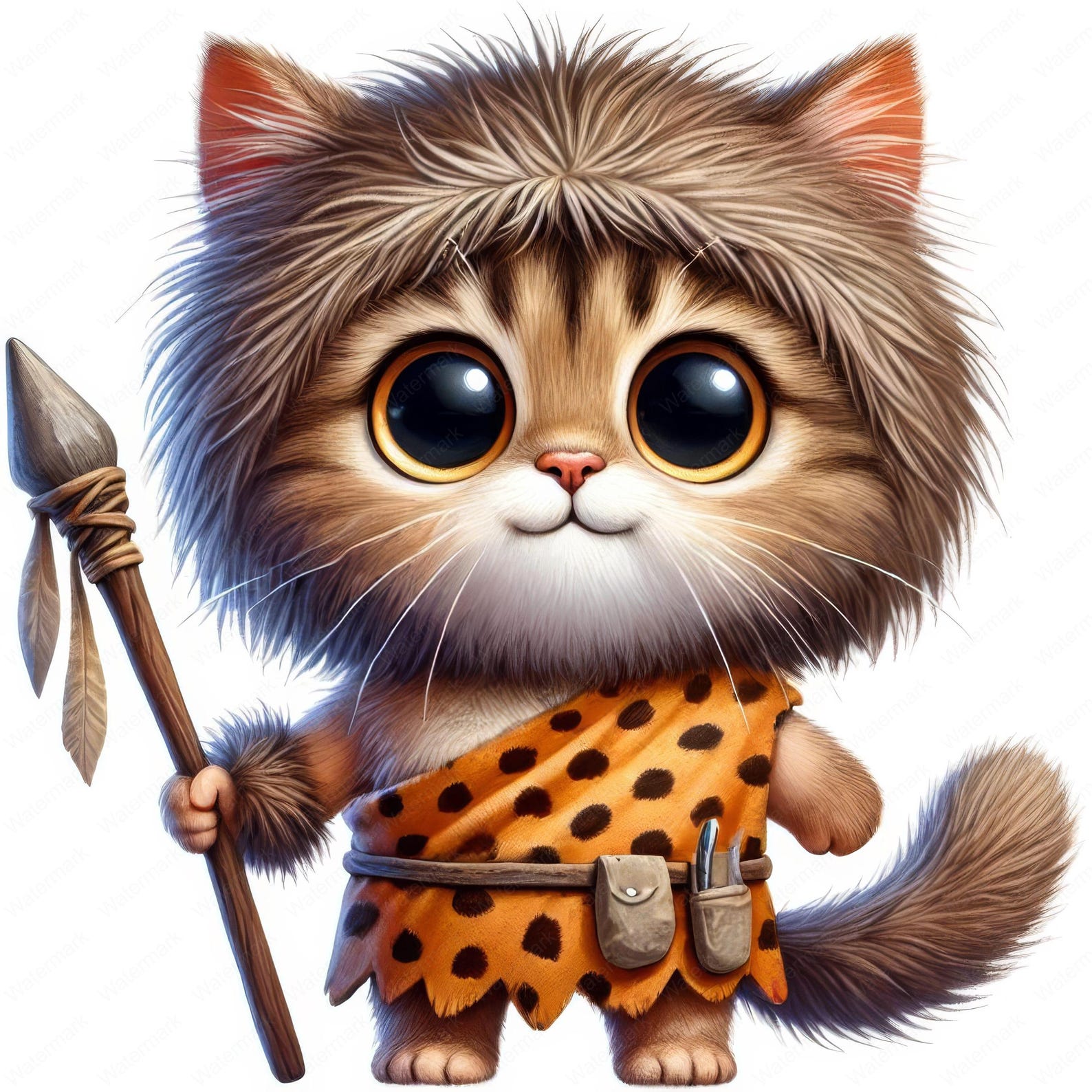 Caveman Clipart | Adorable Cat Clipart Bundle | 10 High-quality Designs ...