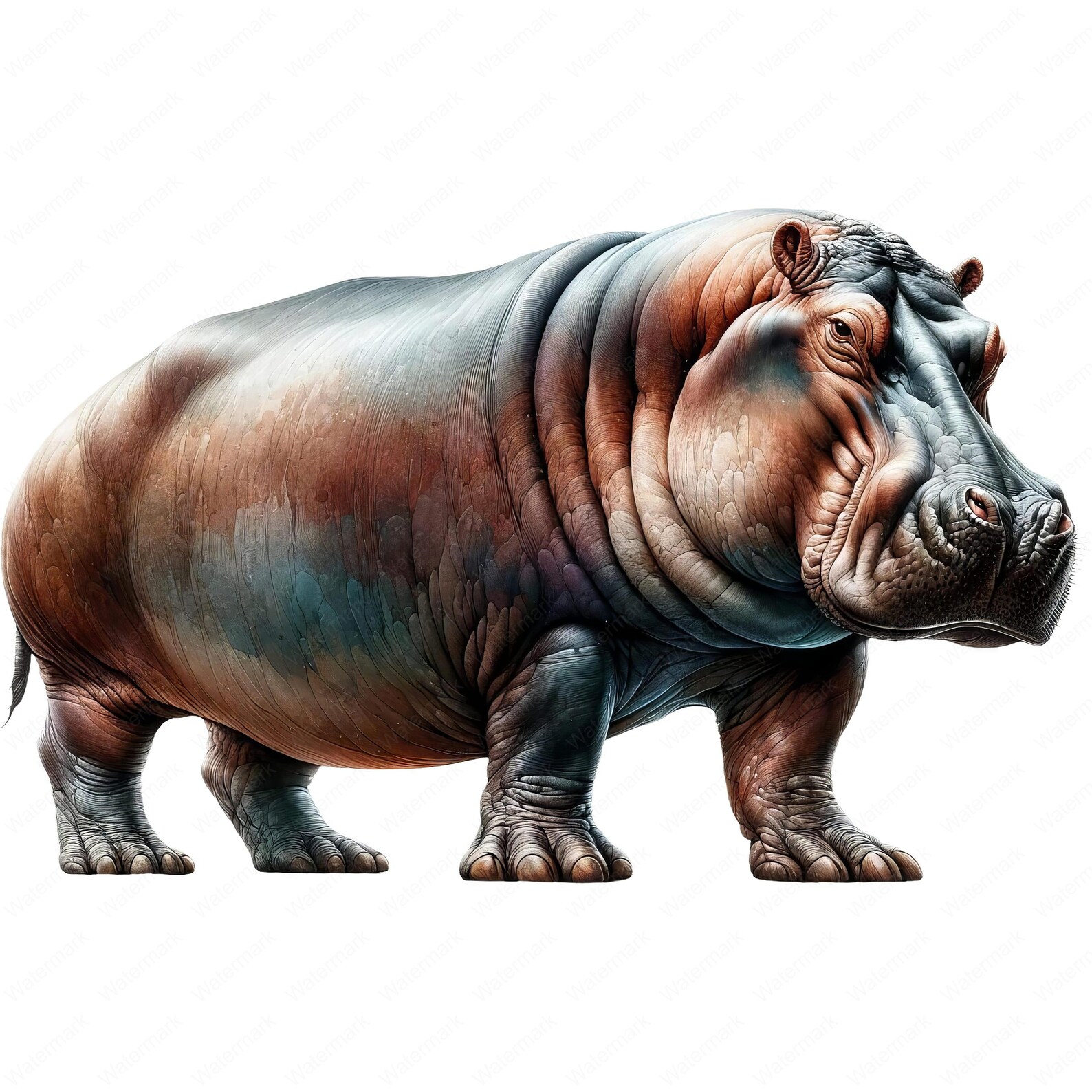 Hippo Clipart Bundle | River Art Printables (digital Download) - Etsy