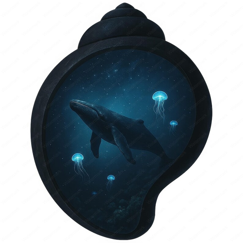 Whale Clipart Bundle: Ocean Shell Art, High-res PNG (commercial Use) - Etsy