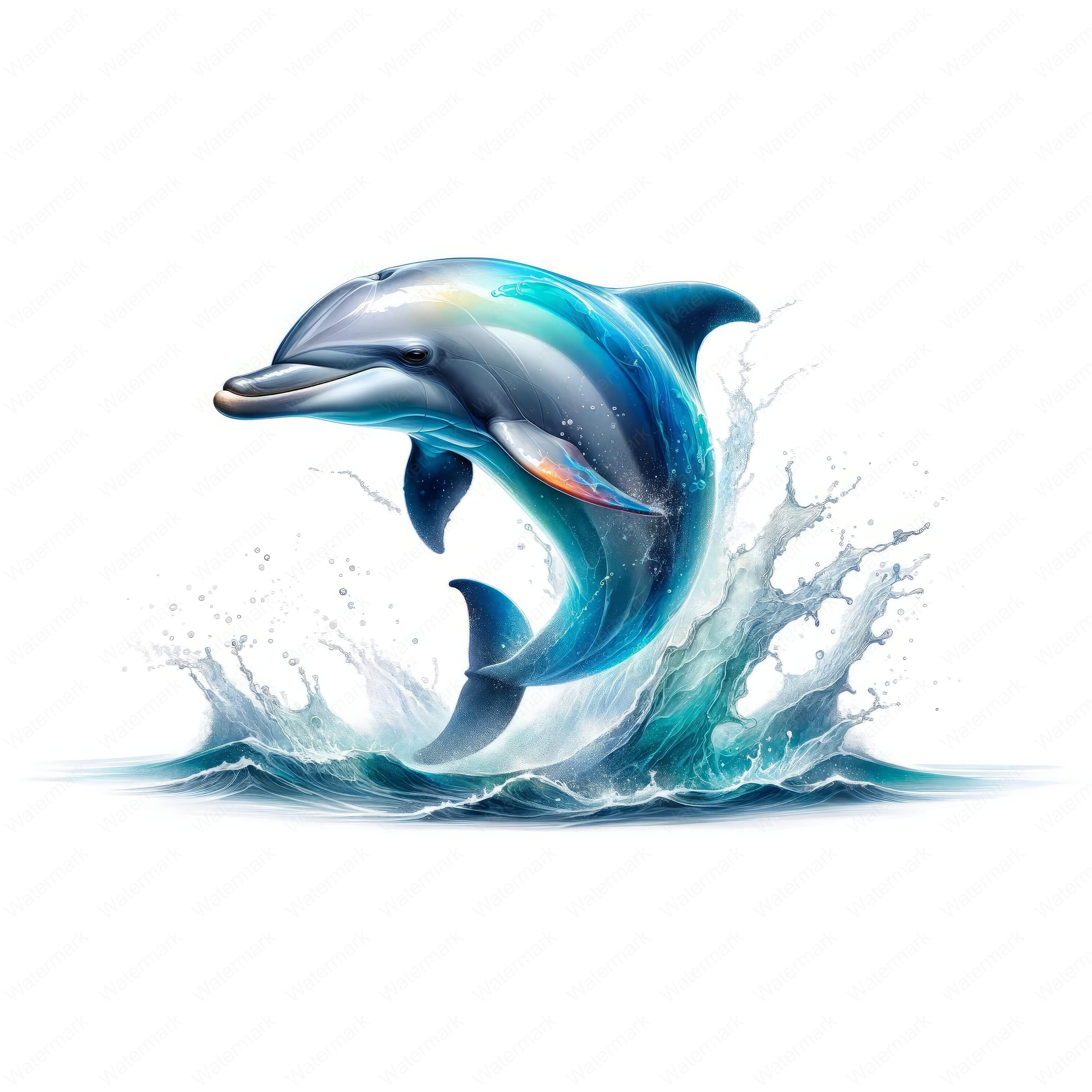 Playful Dolphin Clipart Bundle: Ocean Life Art (digital Download) - Etsy