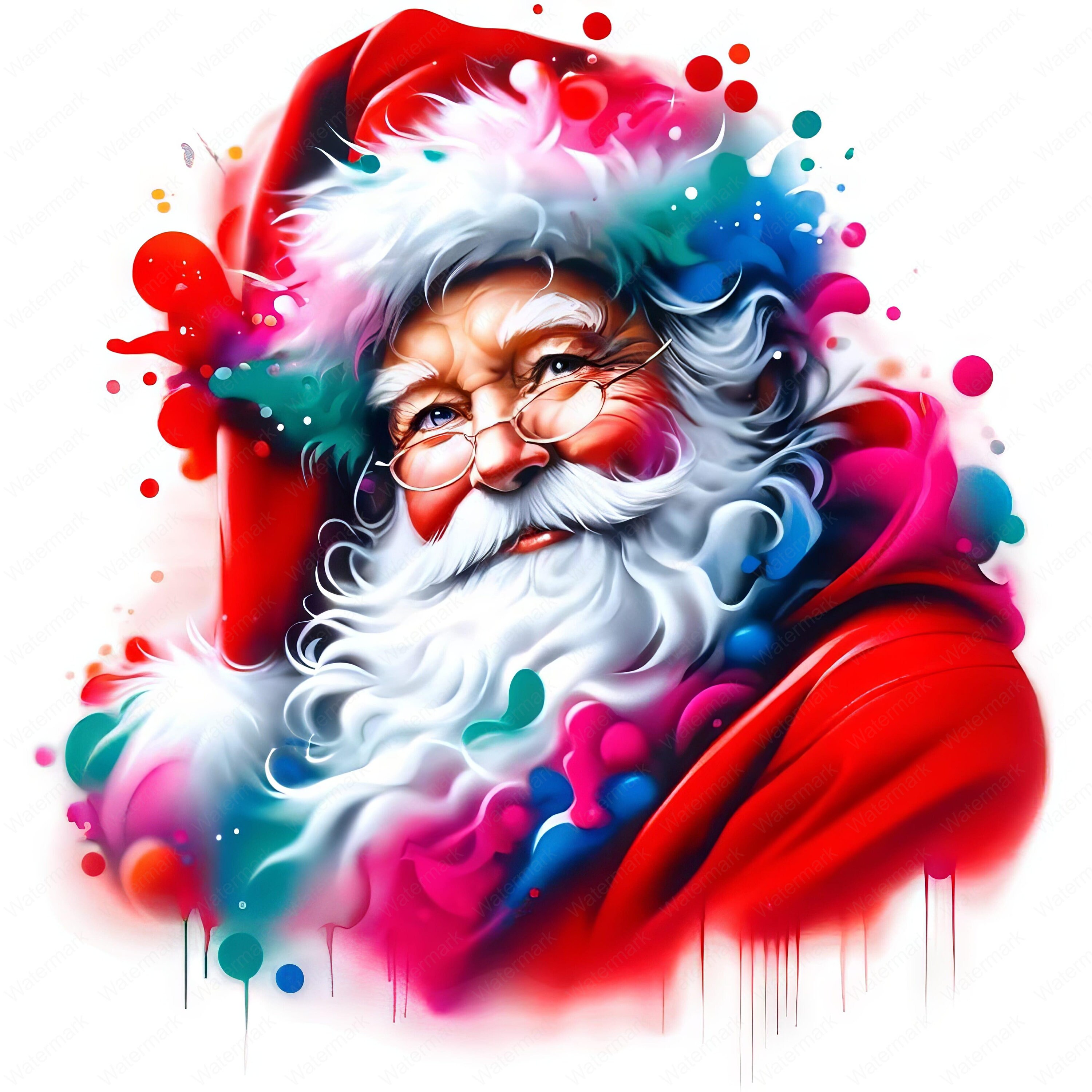 Urban Santa Graffiti Clipart | Street Art Designs (digital Download) - Etsy