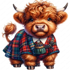 Cute Highland Cow Clipart | Adorable Highland Cow Clipart Bundle | 10 ...