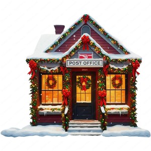 Christmas Post Office Clipart Bundle: Festive Winter Art (digital ...