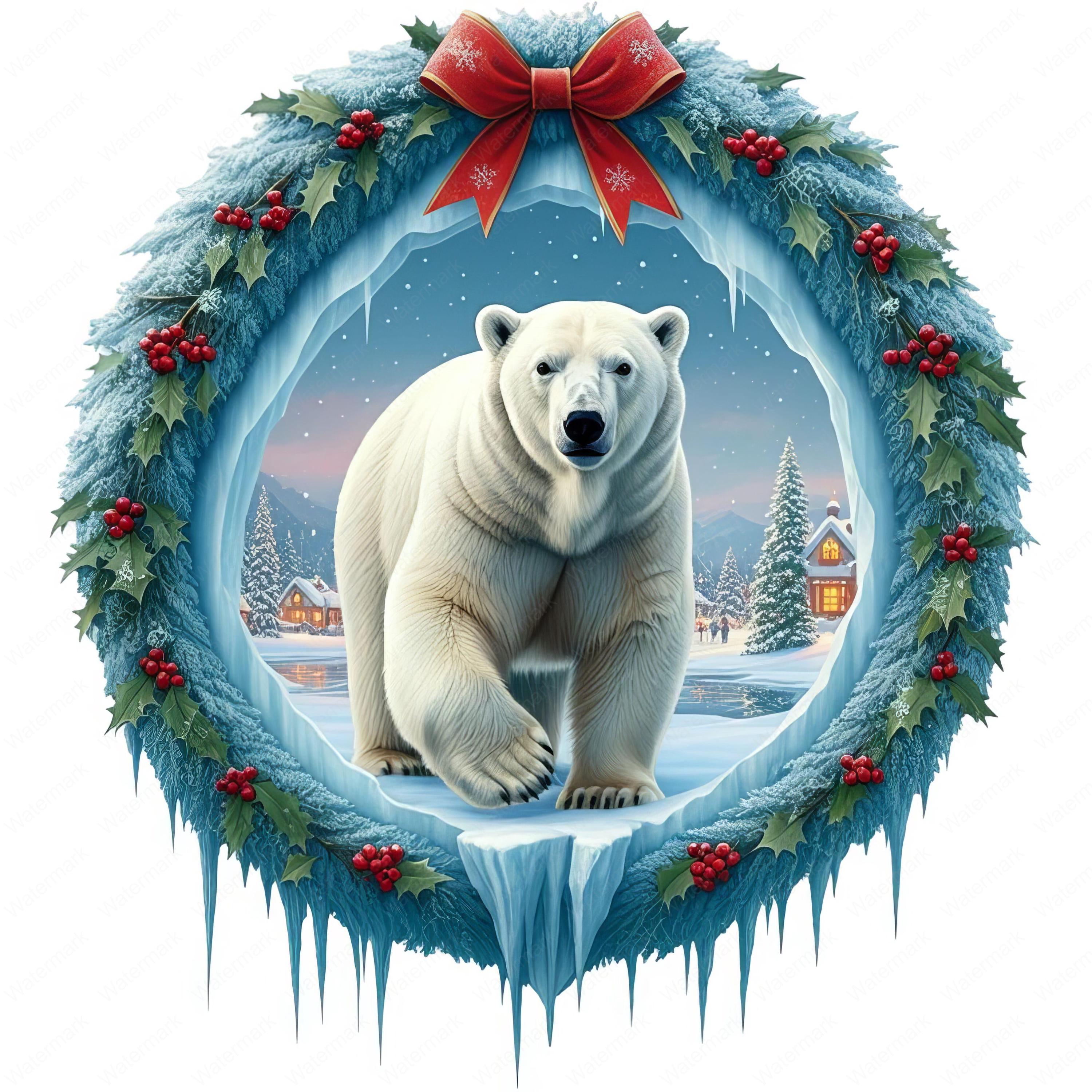 Polar Bear Clipart: Winter Holiday PNG Bundle (digital Download) - Etsy