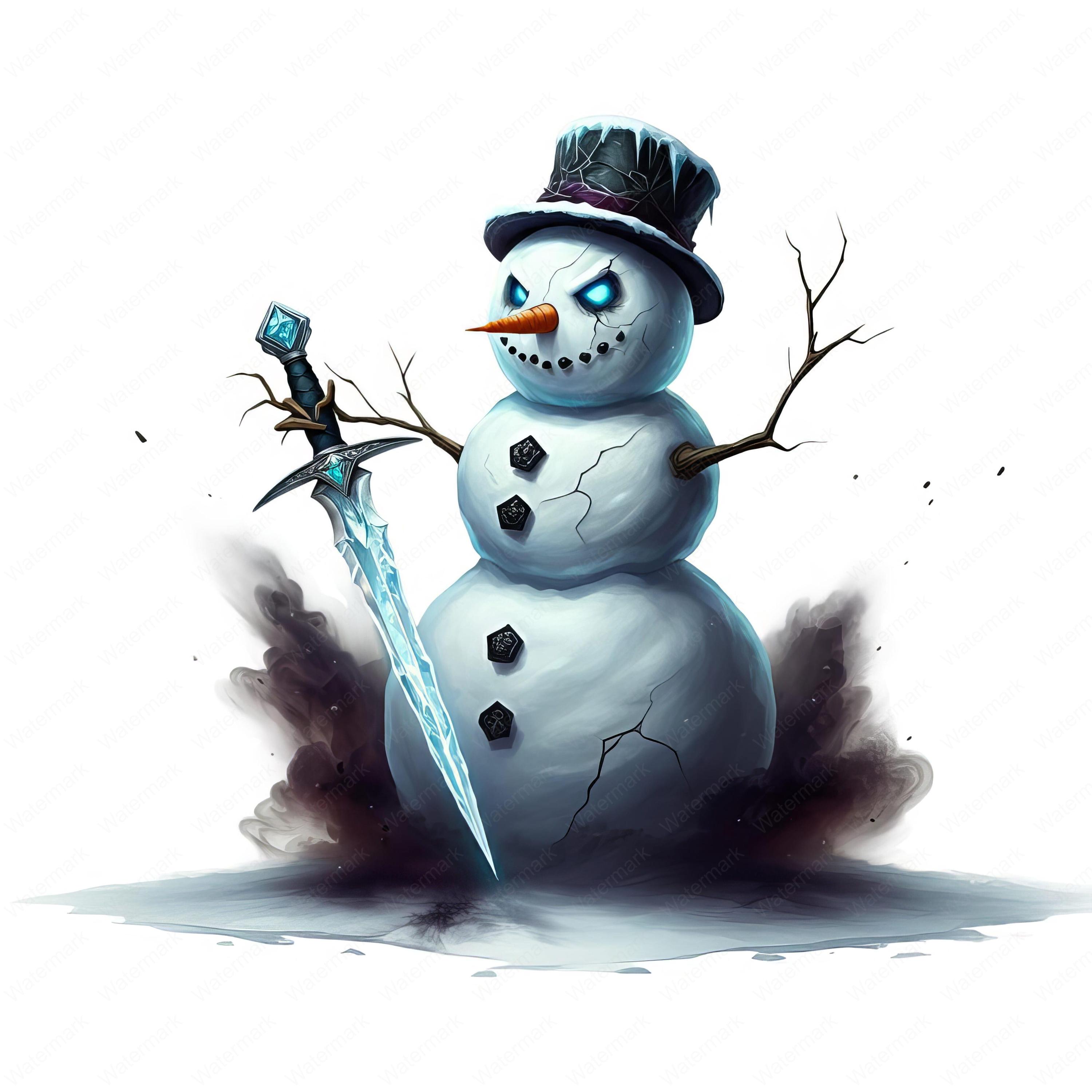 Gothic Snowman Clipart: Fantasy PNG Bundle (digital Download) - Etsy