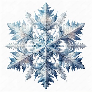 Snowflake Clipart | Whimsical Snowflake Clipart Bundle | 10 High ...