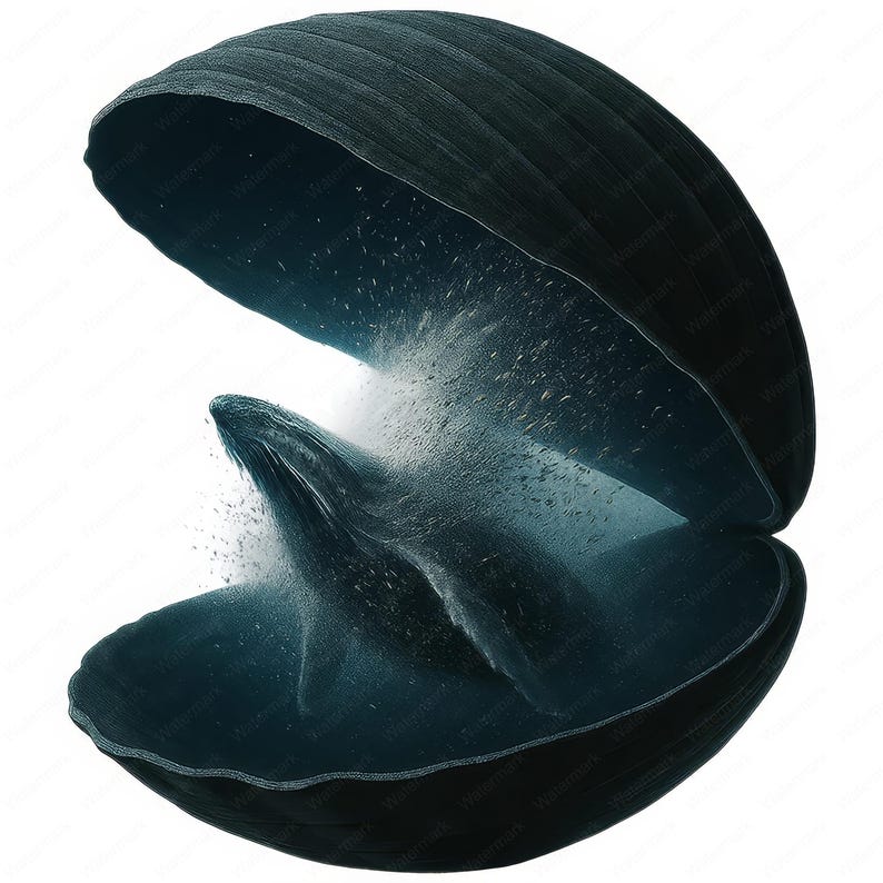 Whale Clipart Bundle: Ocean Shell Art, High-res PNG (commercial Use) - Etsy