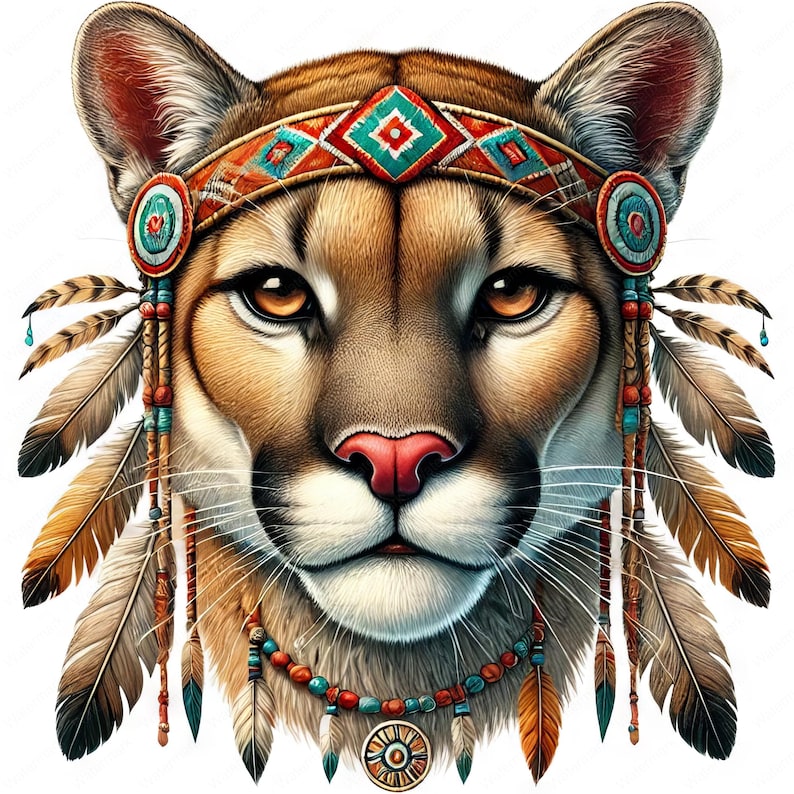 Native American Cougar Clipart: Tribal Designs (digital Download) - Etsy