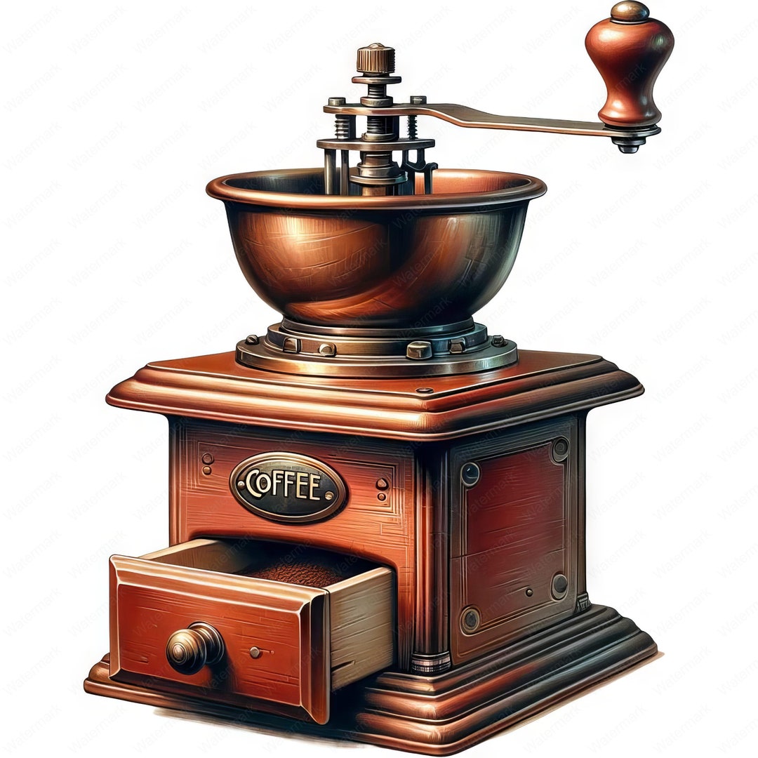 Vintage Coffee Grinder Clipart: Kitchen Art Prints (digital Download ...