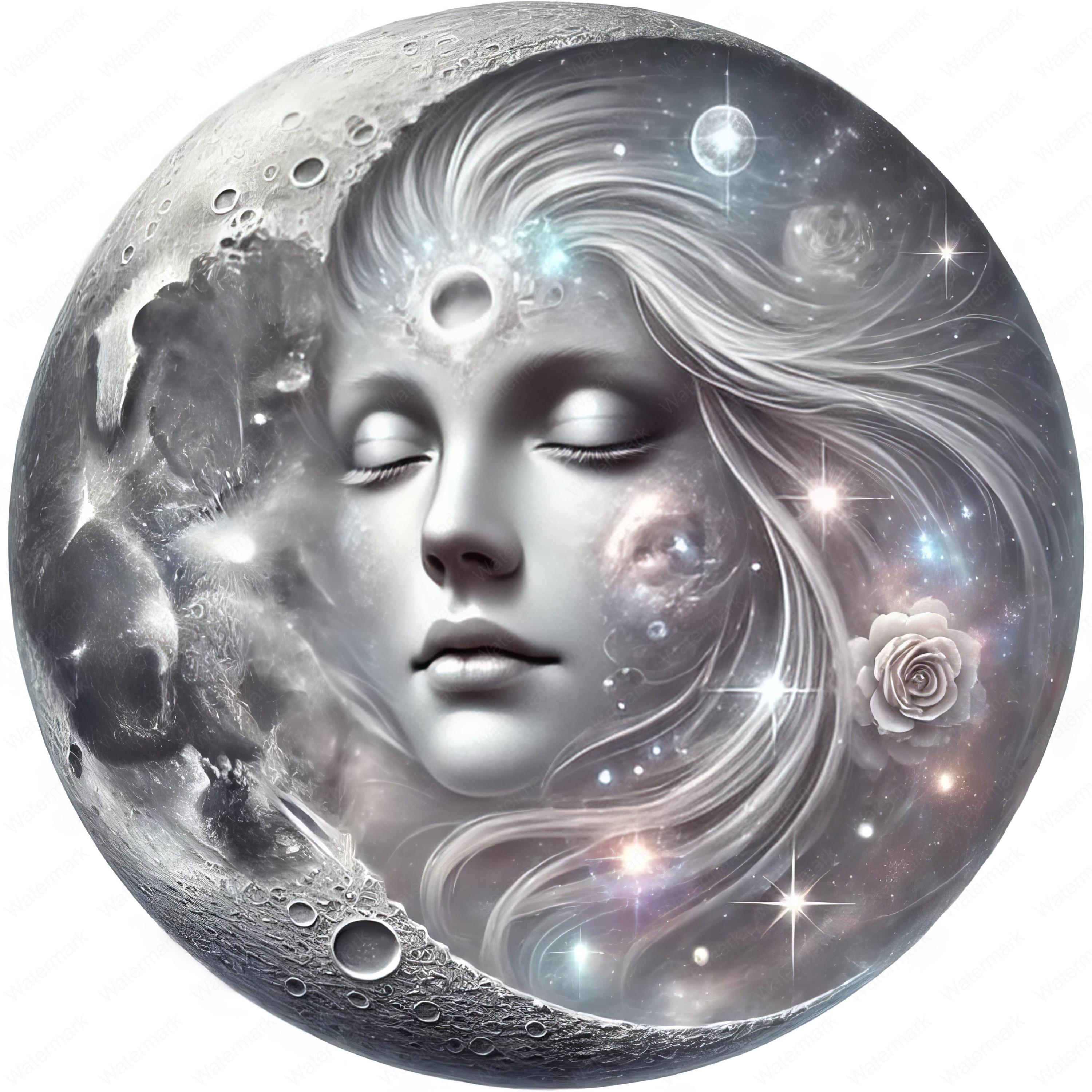 Ethereal Moon Goddess Clipart Bundle: Celestial Art (digital Download ...