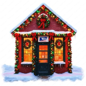 Christmas Post Office Clipart Bundle: Festive Winter Art (digital ...