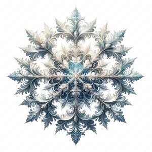 Snowflake Clipart | Whimsical Snowflake Clipart Bundle | 10 High ...