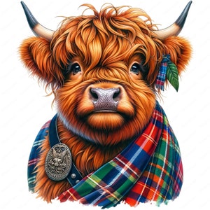 Cute Highland Cow Clipart | Adorable Highland Cow Clipart Bundle | 10 ...