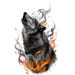 Fantasy Wolf Clipart | Fiery Realistic PNG Bundle | 10 High Quality ...