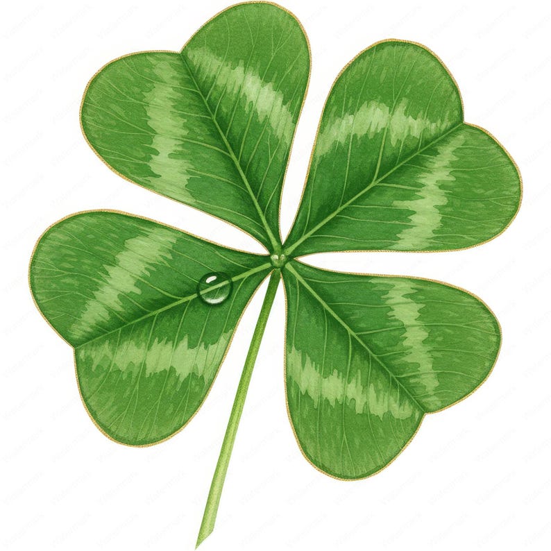 Shamrock Clipart | Shamrock PNG Bundle | Clover Watercolor Designs ...