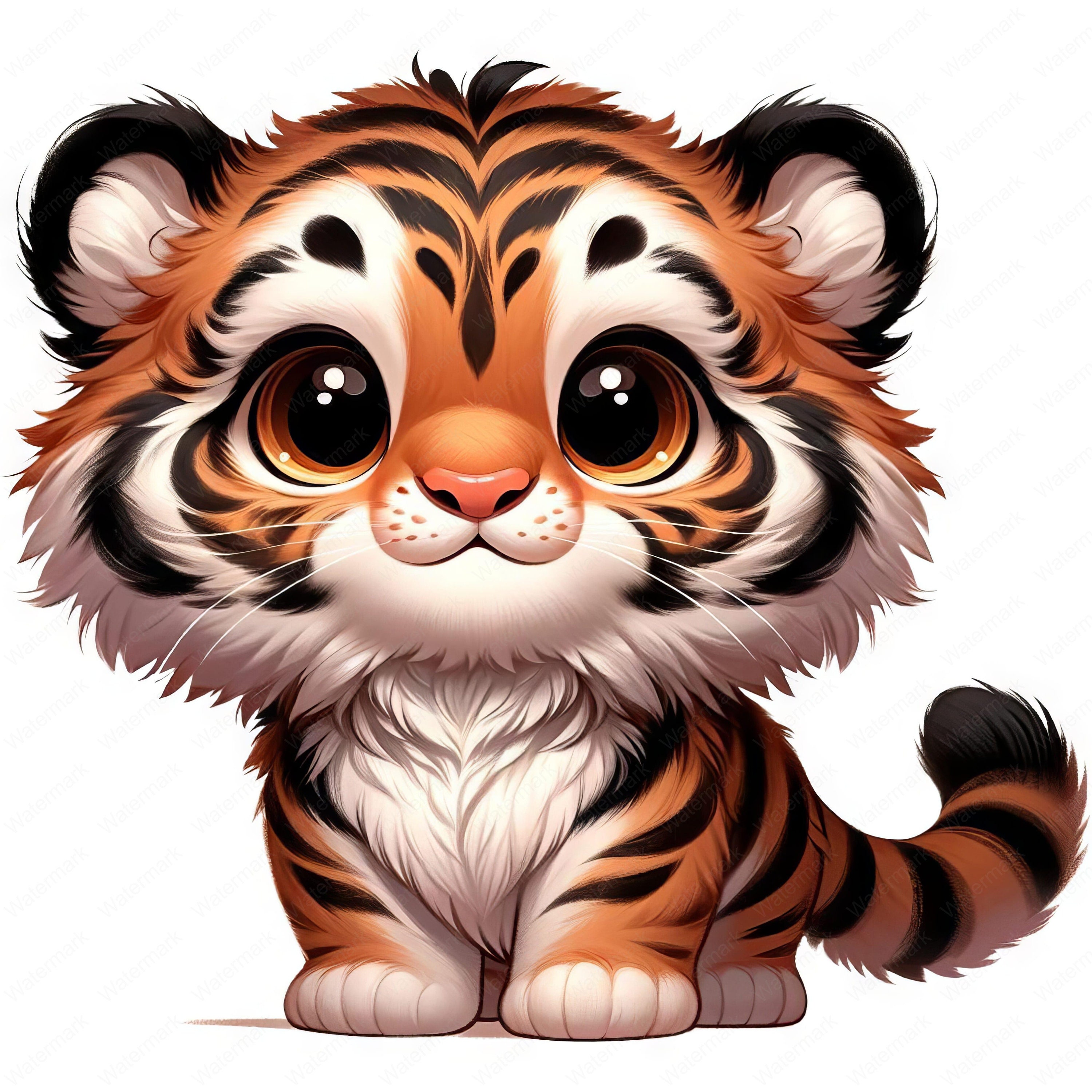 Cute Tiger Clipart Bundle | Adorable Animal Art (commercial Use ...