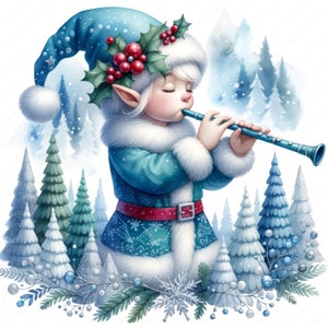 Christmas Elf Clipart Bundle: Holiday Art, Commercial Use (digital ...
