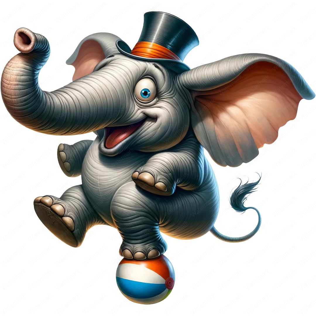 Funny Elephant Clipart Amusing Elephant Clipart Bundle 10 High-quality ...