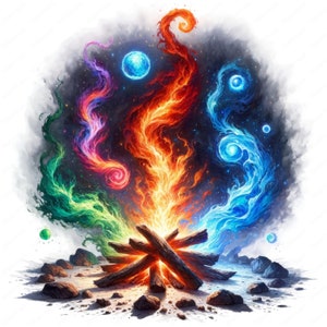 Magic Campfire Clipart | Enchanting Magic Campfire Clipart Bundle | 10 ...